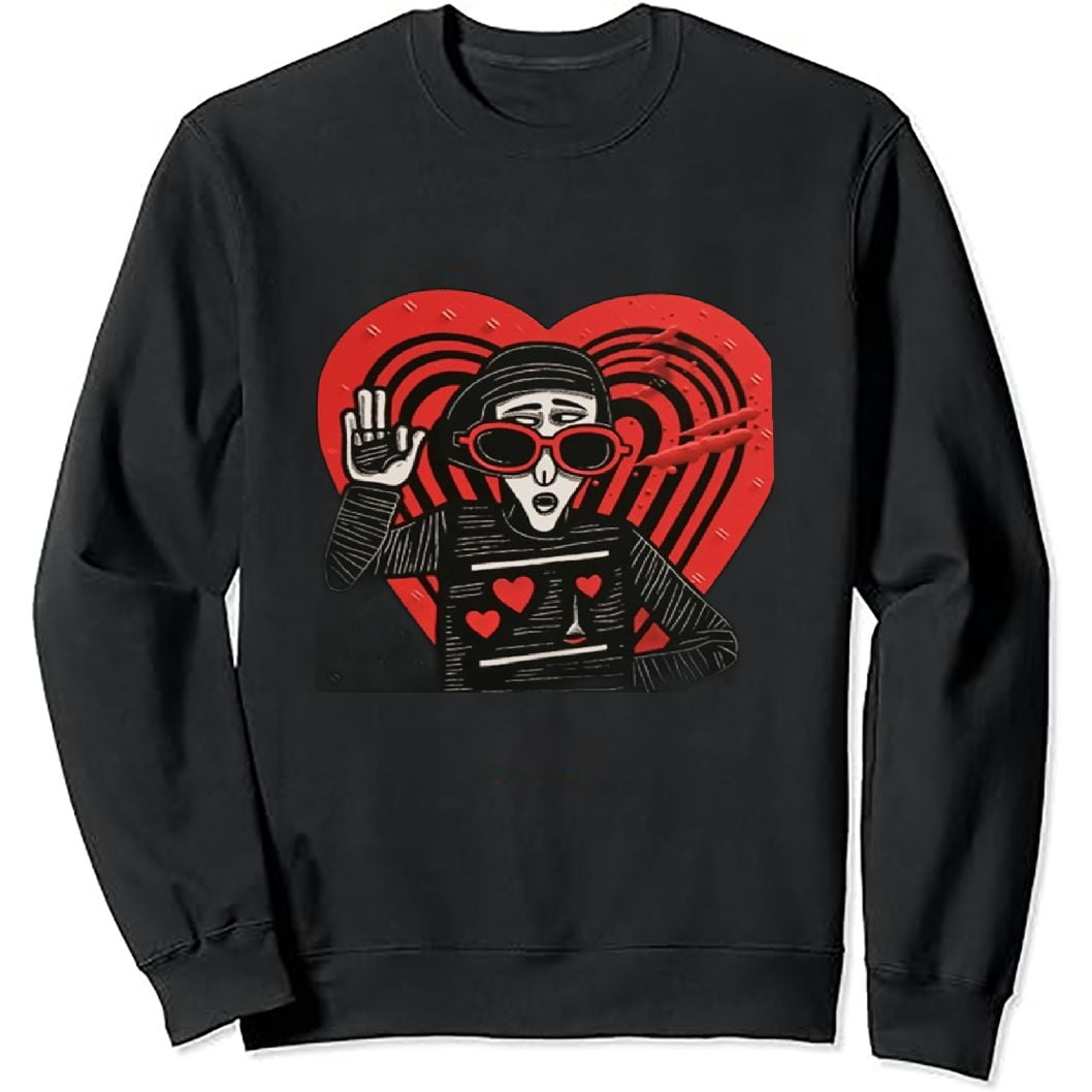 COMIO Dabbing Heart Dab Boys Valentines Day Youth Teen Men Sweatshirt ...