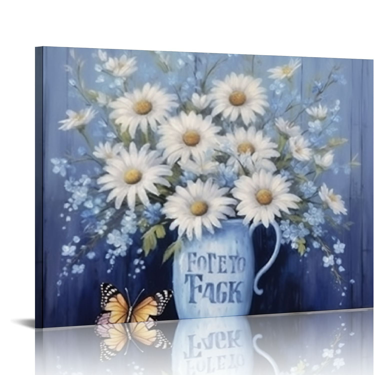 COMIO Daisy Bathroom Wall Art Christian Flower Wall Decor Religious ...