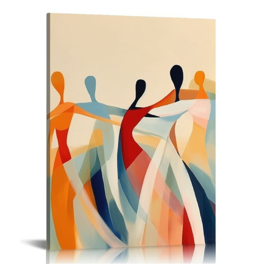 COMIO Dancers in Modern Abstract Canvas Wall Art, Abstract Painting ...