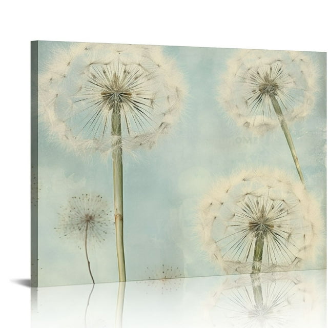 COMIO Dandelion Canvas Prints Botanical Wall-Art Bedroom, living Room ...