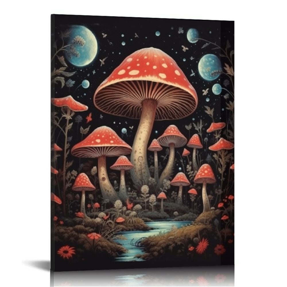 COMIO Dark Academia Room Decor,Gothic Magic Nature Forest Wall Art,Dark ...
