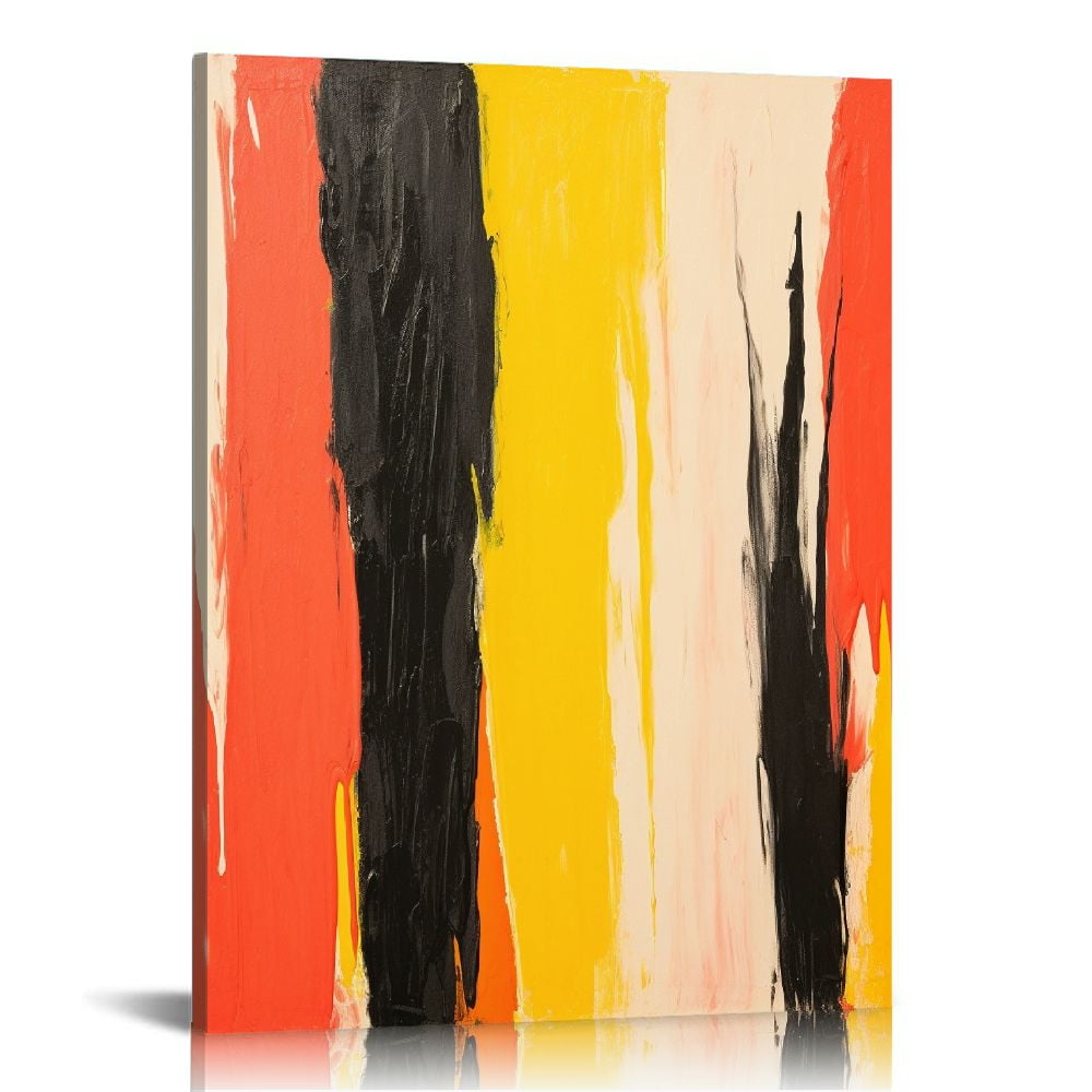 COMIO Dark Red and Gold Abstract Canvas Wall Art Modern Gold Foil Grey ...