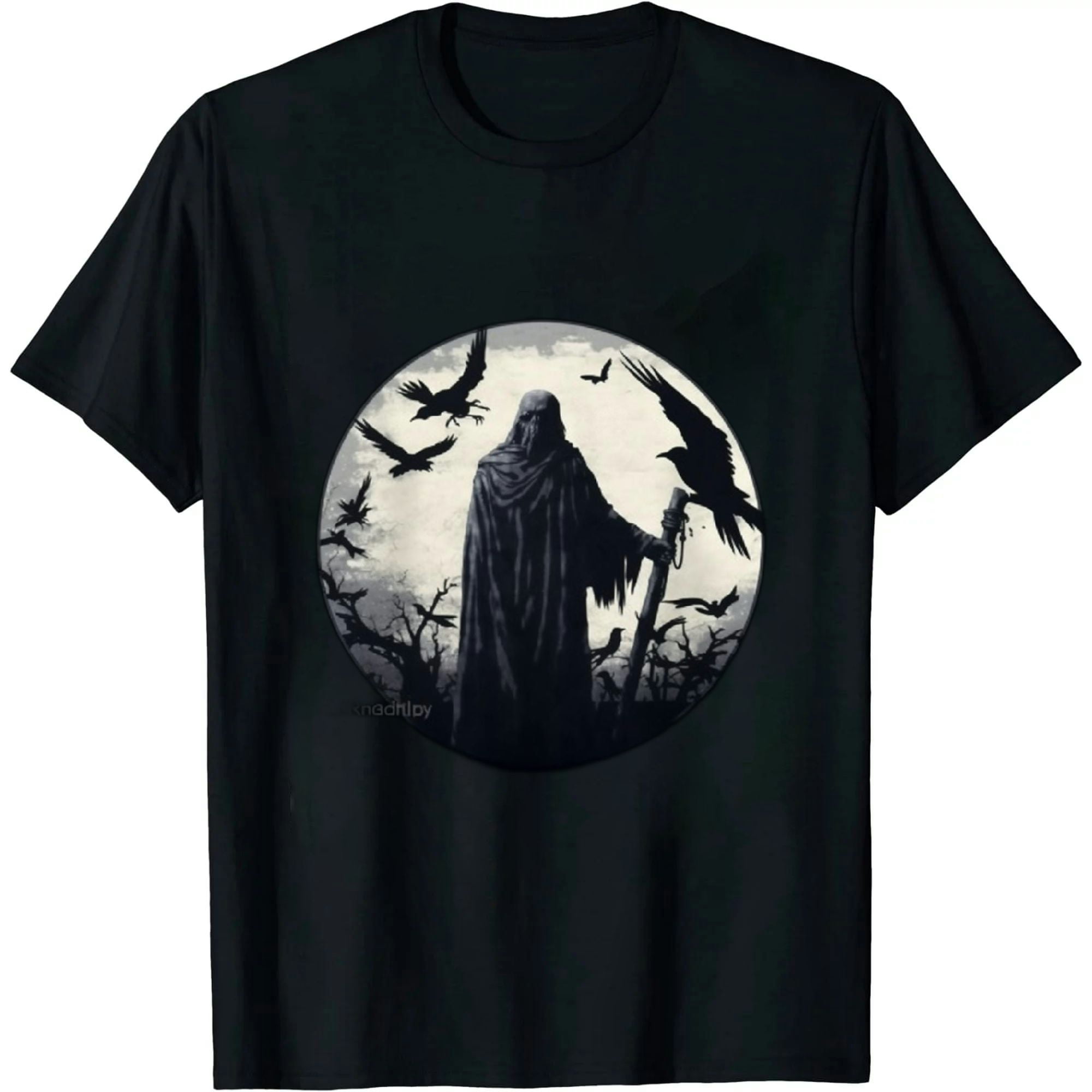 COMIO Death Grim Reaper Graphic T Shirt Distressed Vintage Look ...