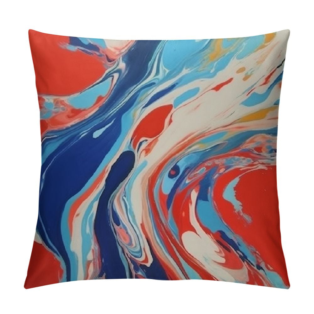 COMIO Decorative Cushion Cover Pillowcase Artwork Drawing Liquid Leak ...