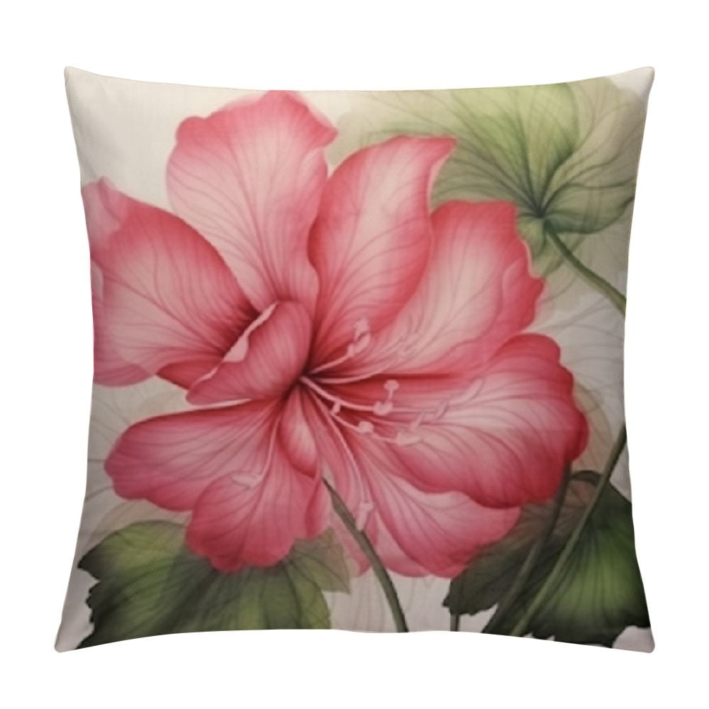 COMIO Decorative Floral Flower Pillow Covers Blue Pink Purple Green ...