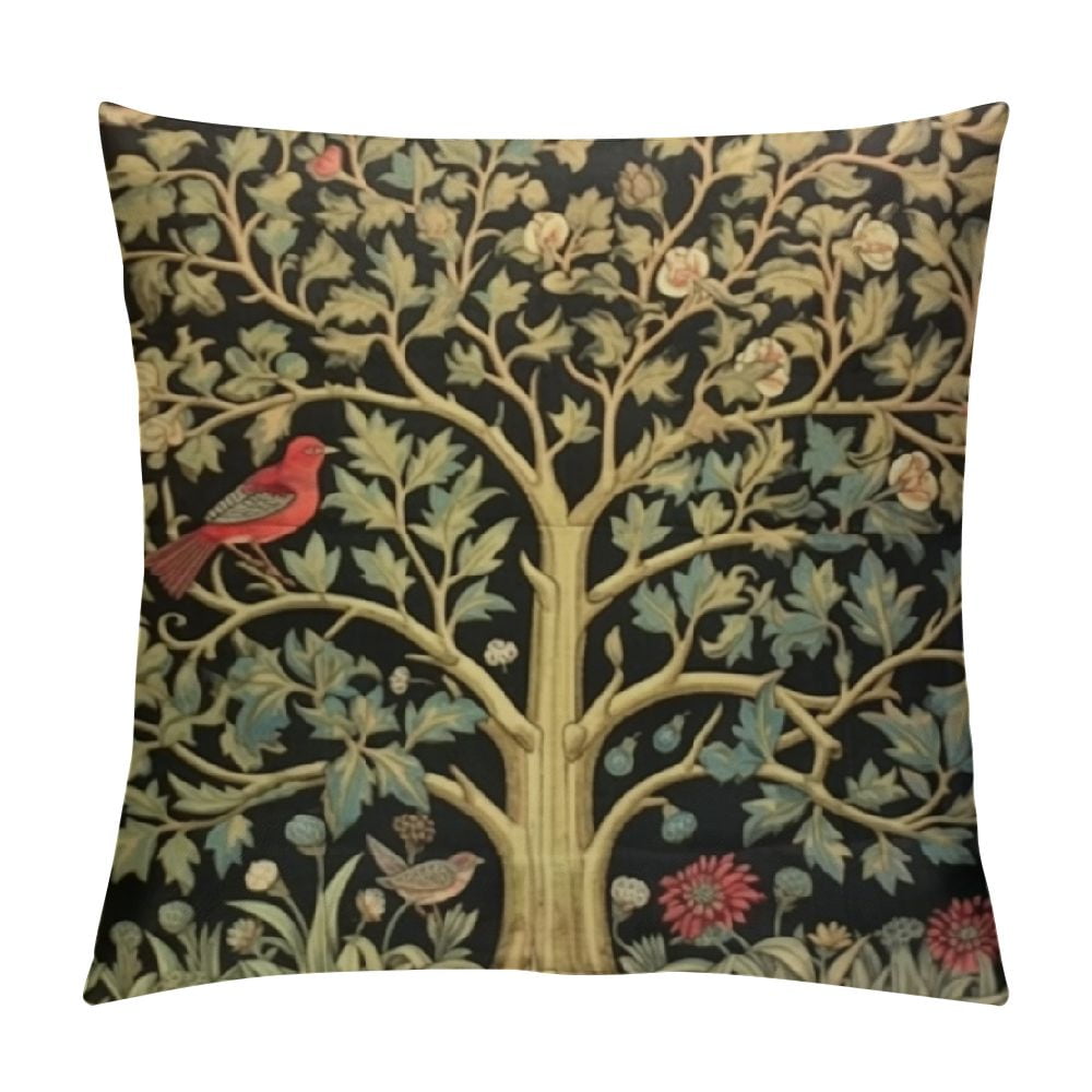 COMIO Decorative Lumbar Pillow Covers William Morris Tree of Life ...
