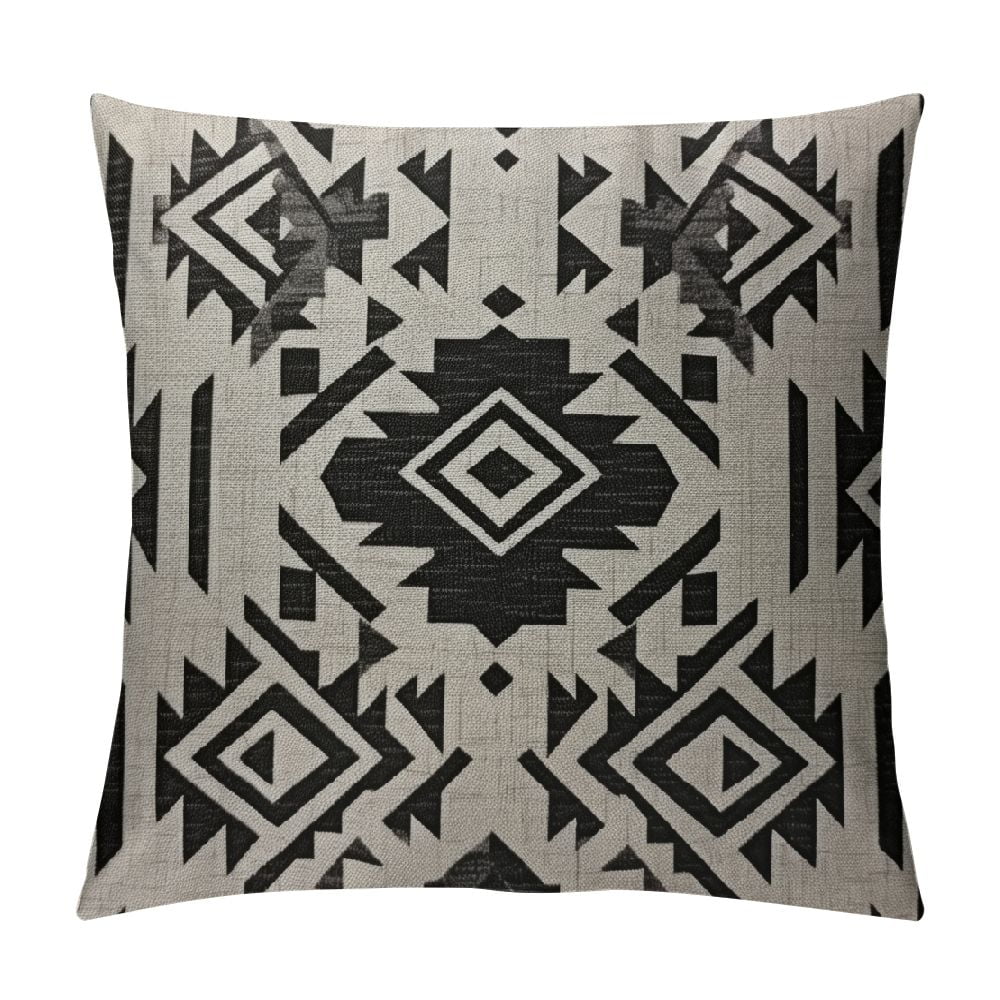 QZHH Decorative Square Throw Pillow Cover Aztec Wild Tribal Ornamental ...
