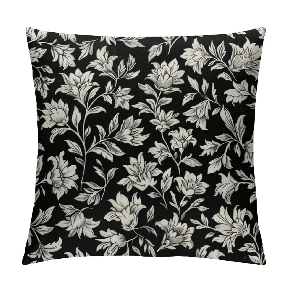 COMIO Decorative Square Throw Pillow Cover Farmhouse Cute Old White ...