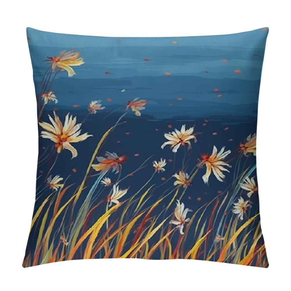 COMIO Decorative Throw Pillow Cover Watercolor Beautiful Nature Floral ...