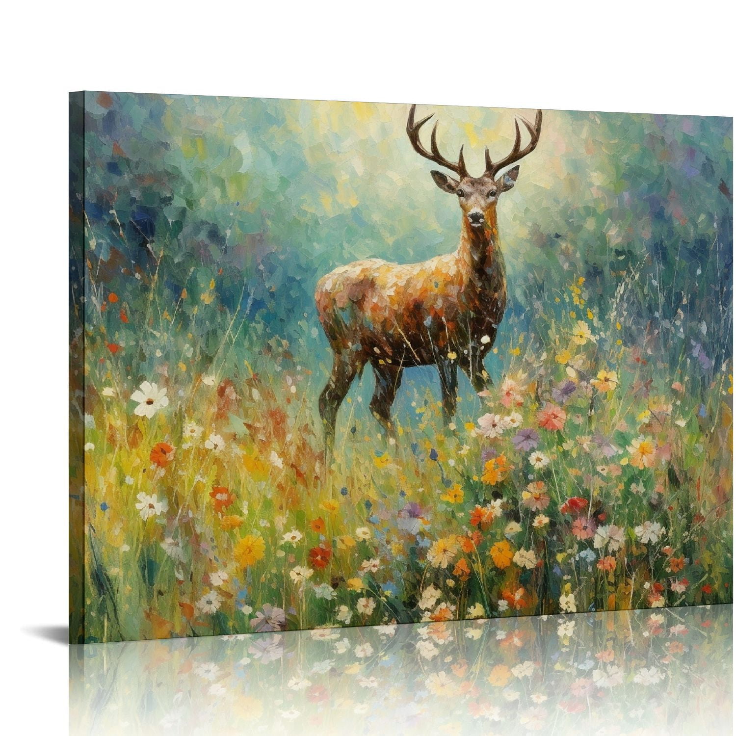 COMIO Deer Wall Art Decor for Living Room Wildlife Animals Pictures ...