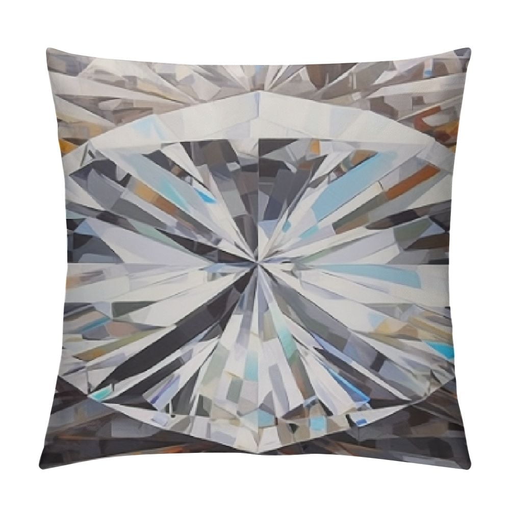COMIO Diamond Crystal Throw Pillow Covers Abstract Bling Modern ...