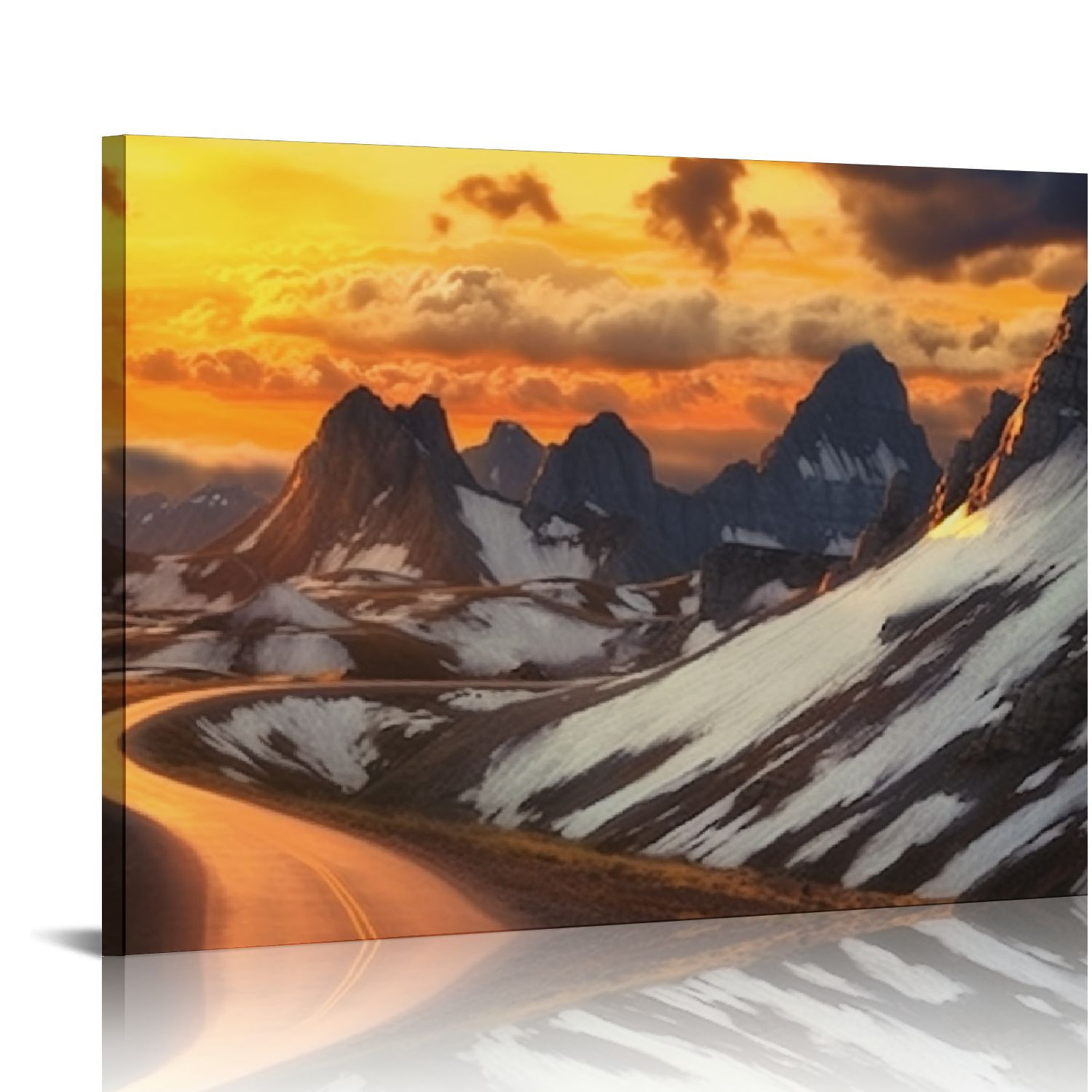 COMIO Difficult Road to Beautiful Destination Canvas Wall Art, Modern ...