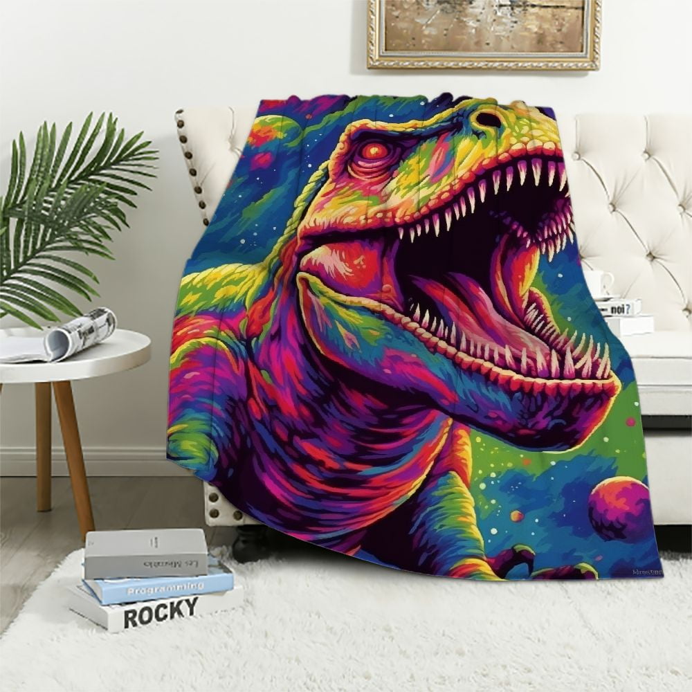 COMIO Dinosaur Blanket for Boys Throw Blanket for Boys, Flannel ...