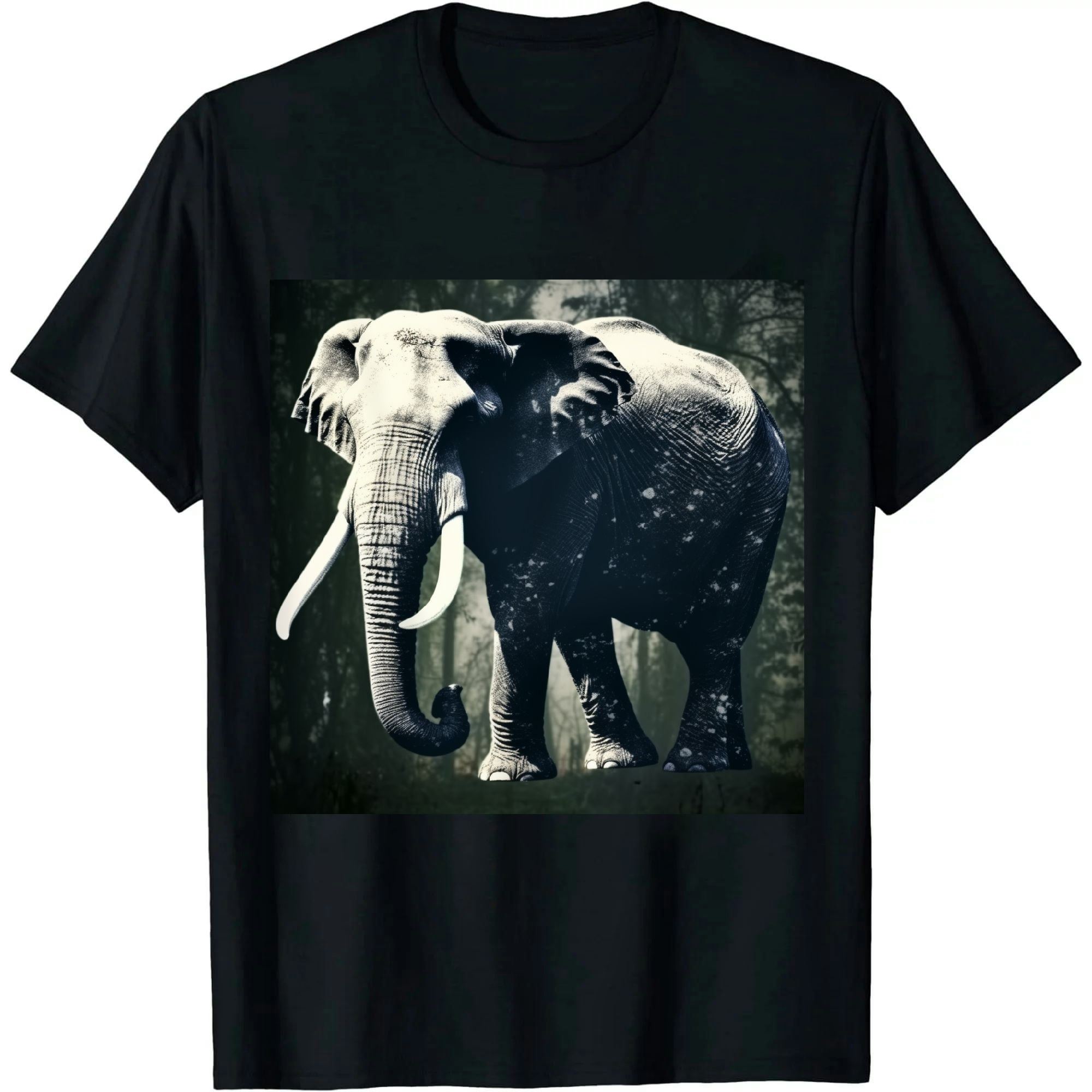 COMIO Distressed Elephant Print - Vintage Elephant T-Shirt - Walmart.com