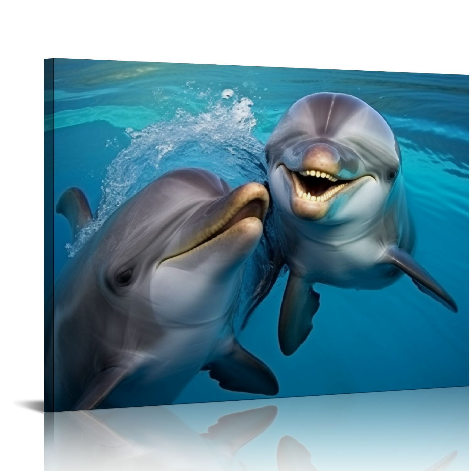 COMIO Dolphin Poster Canvas Pictures Wall Art Decor Prints Printing For ...