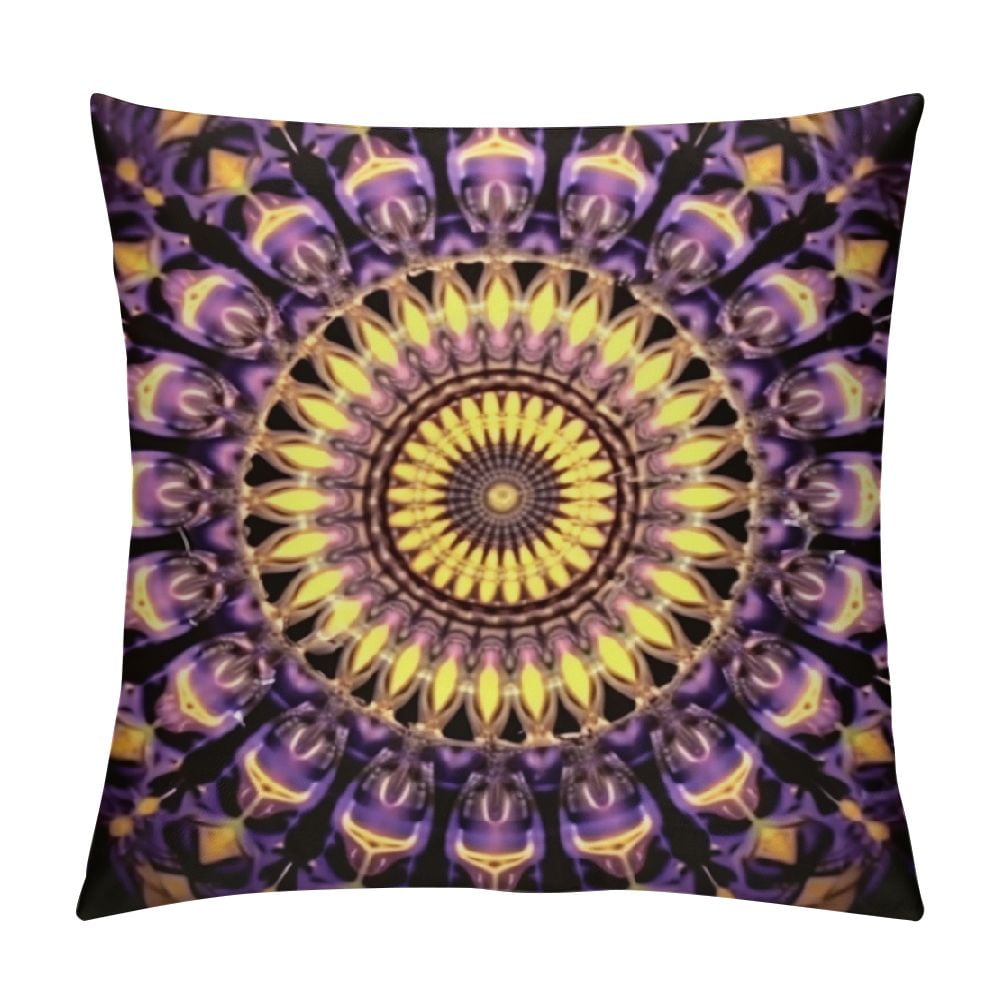 COMIO Double Sided Pattern Boho Decor Throw Pillows Covers，Retro Floral ...