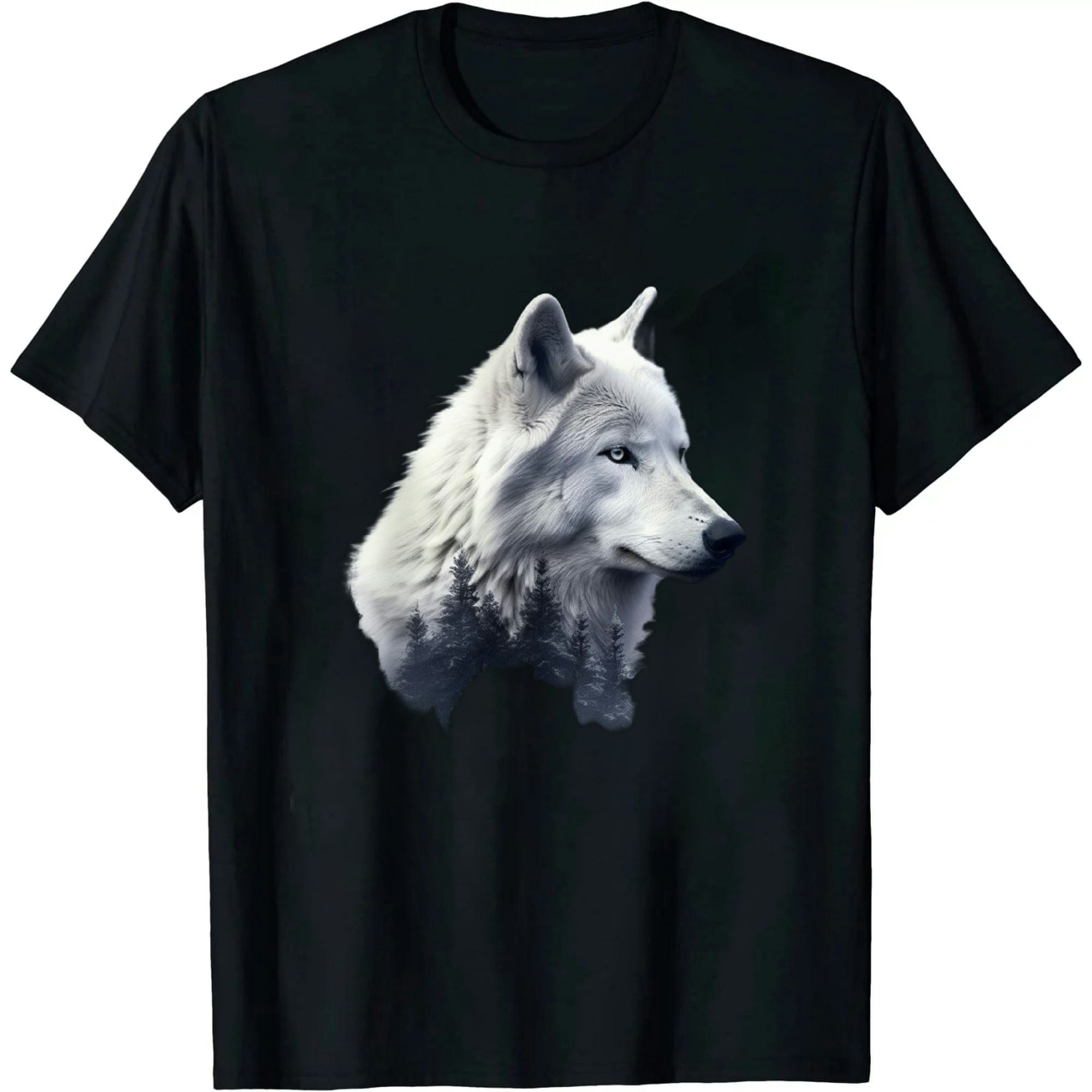 COMIO Double exposure wolf wolves lover gift artsy animal wildlife T ...