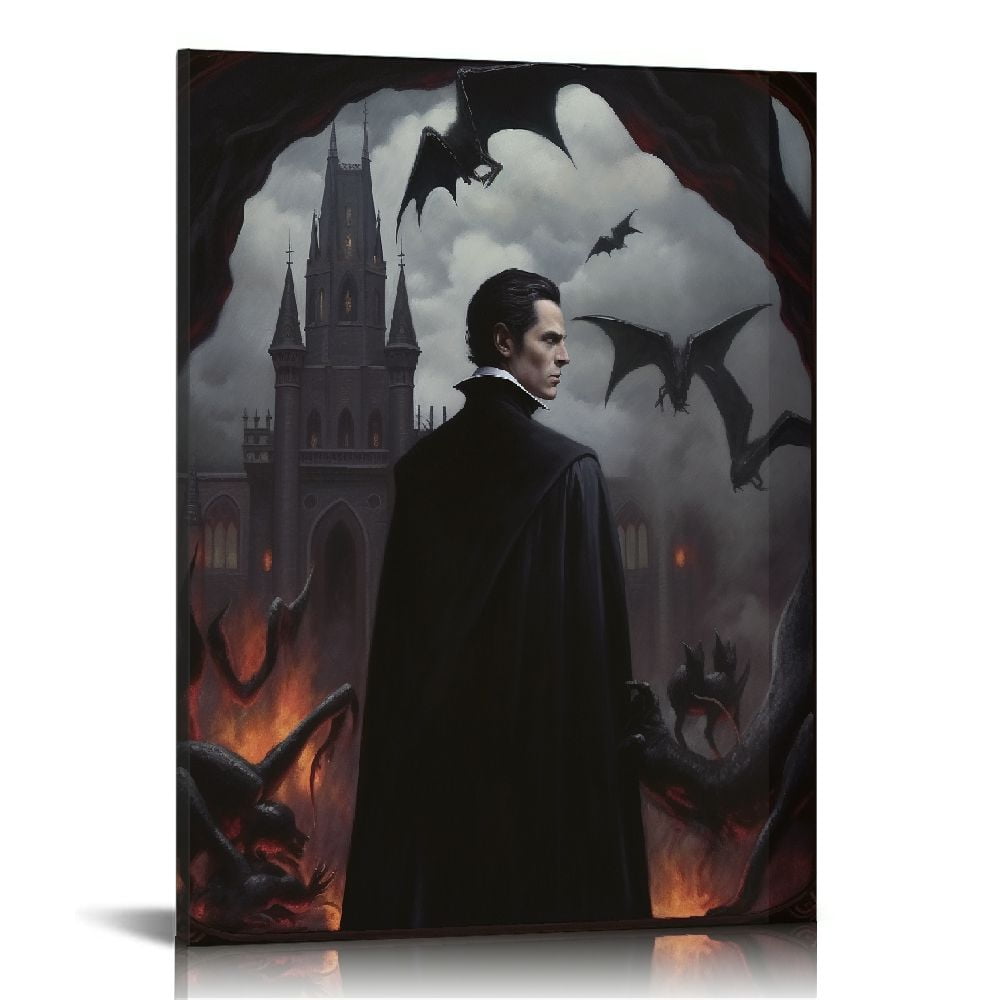 COMIO Dracula Gothic Art Print Poster, Goth Wall Art Painting Decor ...