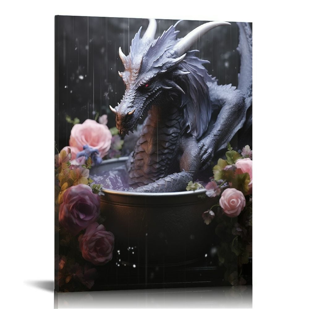 COMIO Dragon Wall Decor, Canvas Dragon Wall Art, Gifts For Lovers ...
