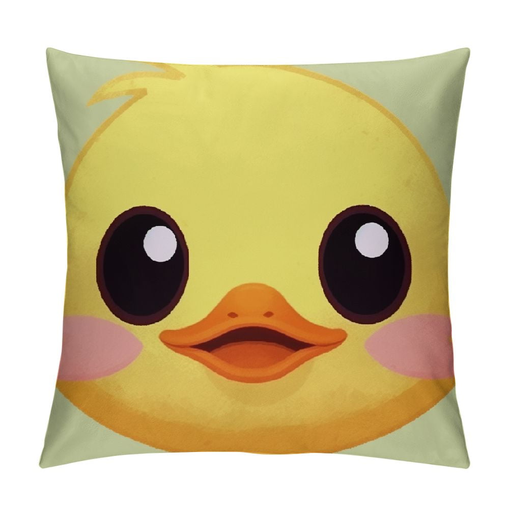 COMIO Duck Pillow Cover，Duck Decor Throw Pillow Cover,Just A Girl Who ...