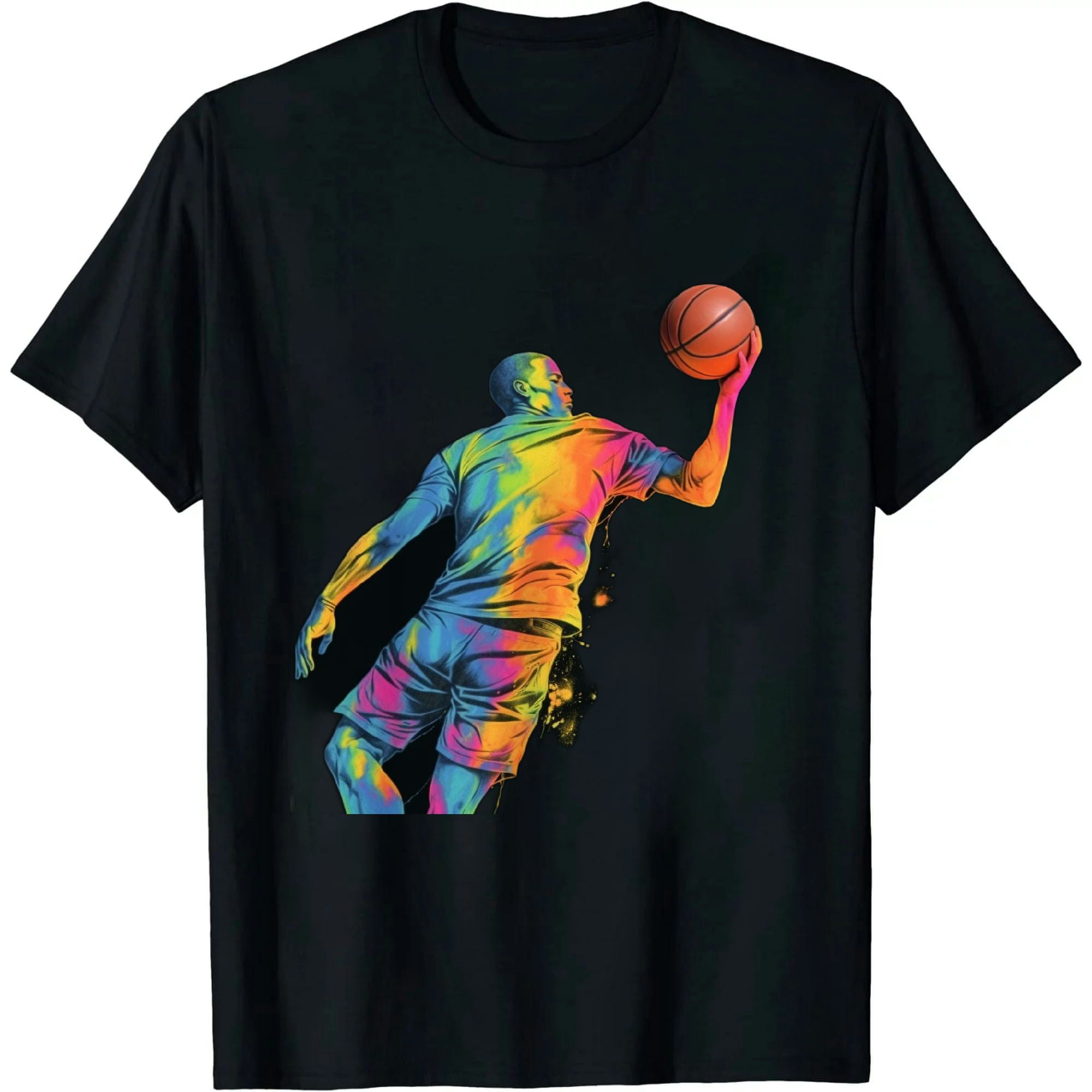 COMIO Dunking Basketball Player Basketball Graphic T-Shirt - Walmart.com