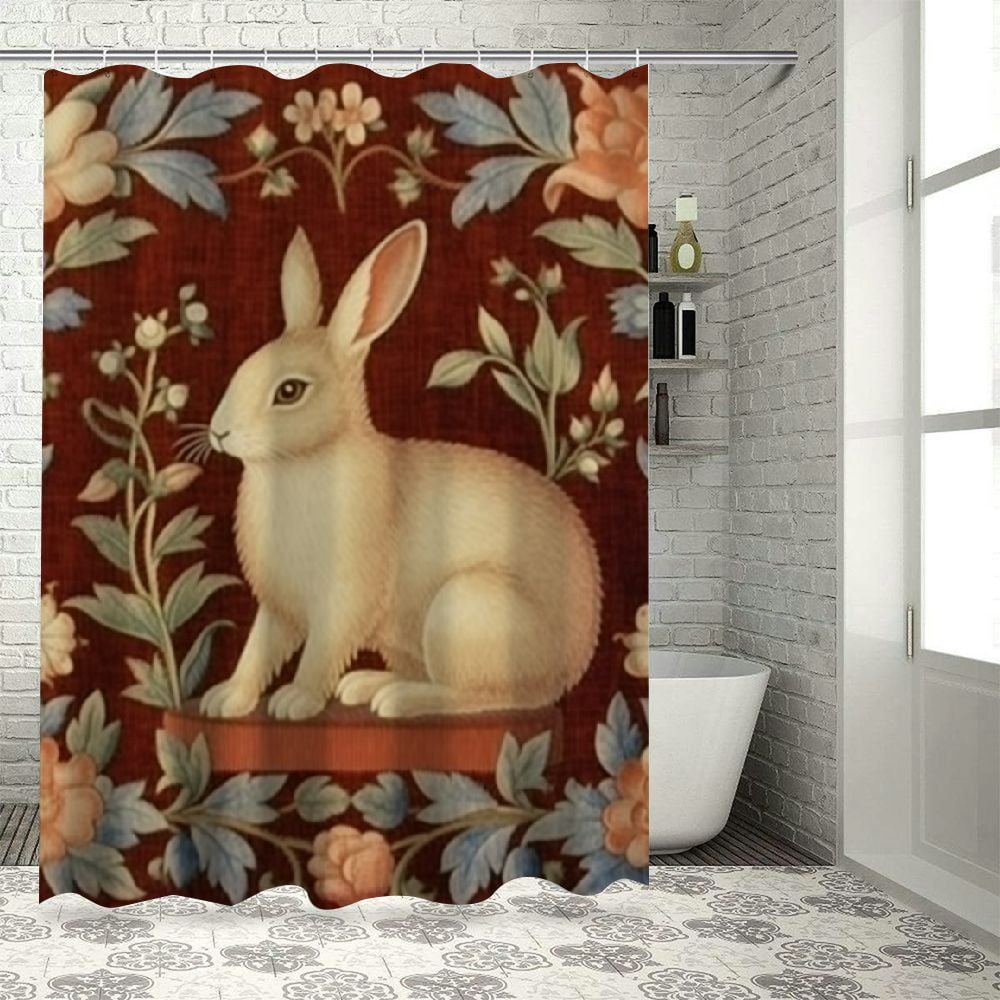 COMIO Durable and Washable Medieval Rabbit I French Modern Shower ...