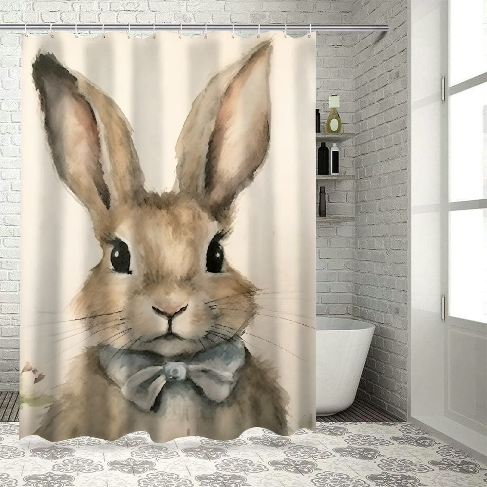 COMIO Easter Bunny Spring Easter Rabbit Shower Curtain Multiple Sizes ...