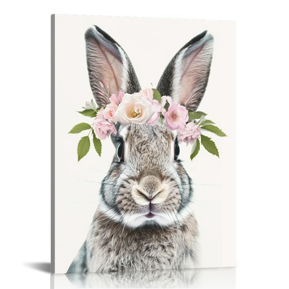 COMIO Easter Bunny Wall Art Prints Rabbit Art Poster Baby Animals ...
