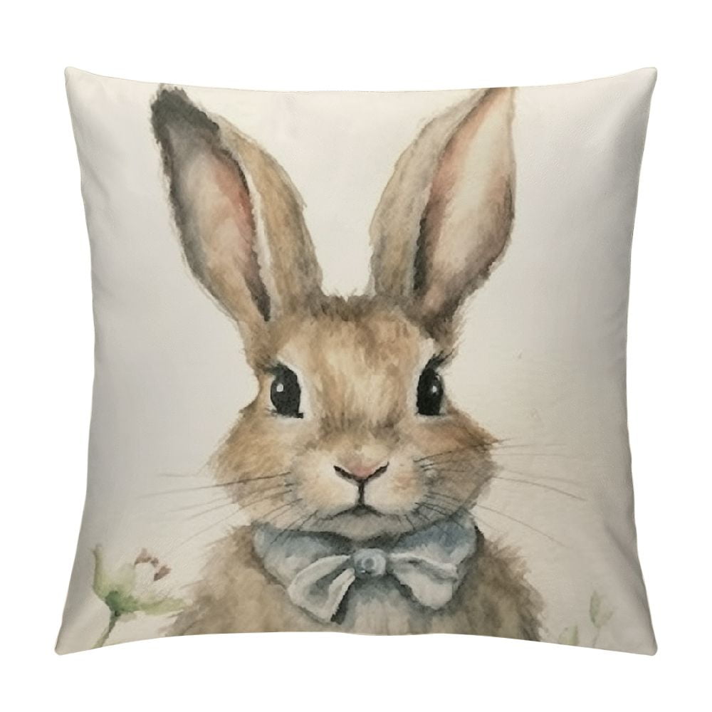 COMIO Easter Decor Easter Bunny Pillow Covers Spring Decor Easter ...