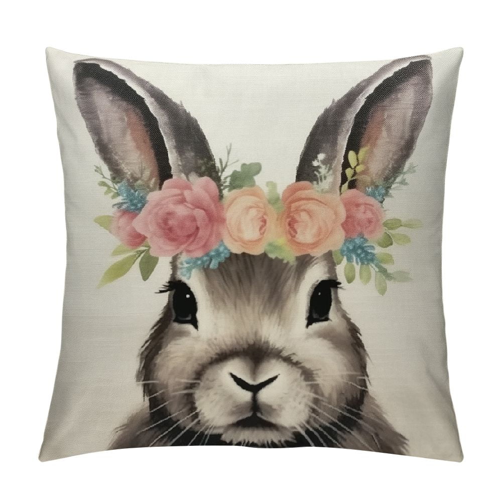 COMIO Easter Decorations Throw Pillow Cover Farmhouse Decorative ...