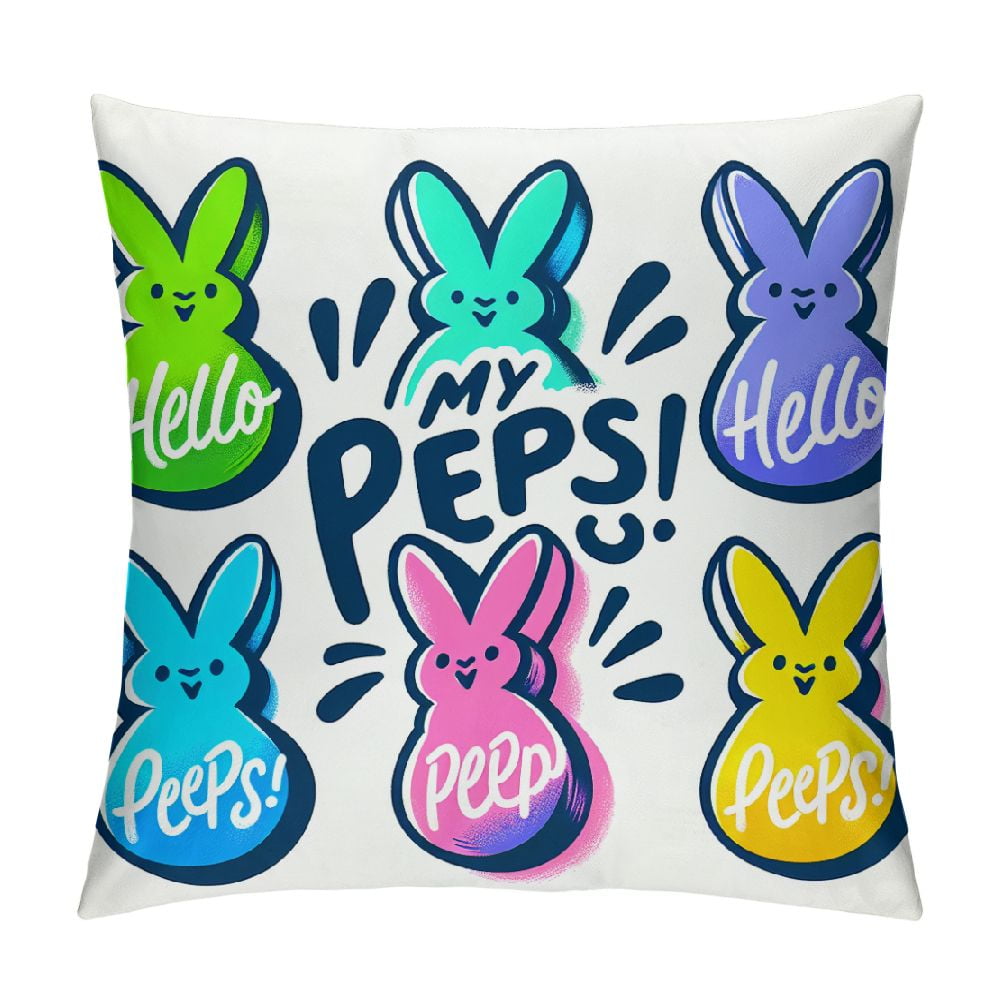 COMIO Easter Pillow Covers Easter Decorations for Home Bunny Truck ...