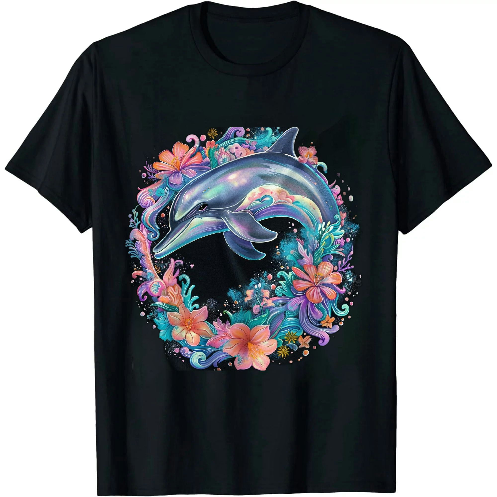 COMIO Easter festive Illustration with charming Dolphin Artwork T-Shirt ...