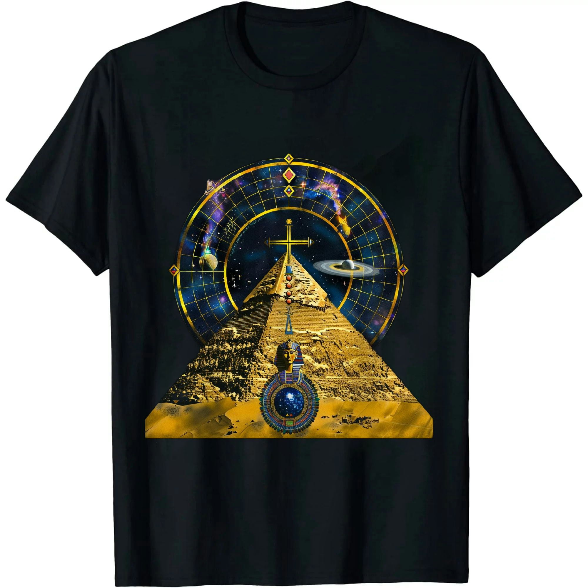 COMIO Egyptian Pyramids Ankh Eye Of Horus Ancient Egypt Symbol T-Shirt ...