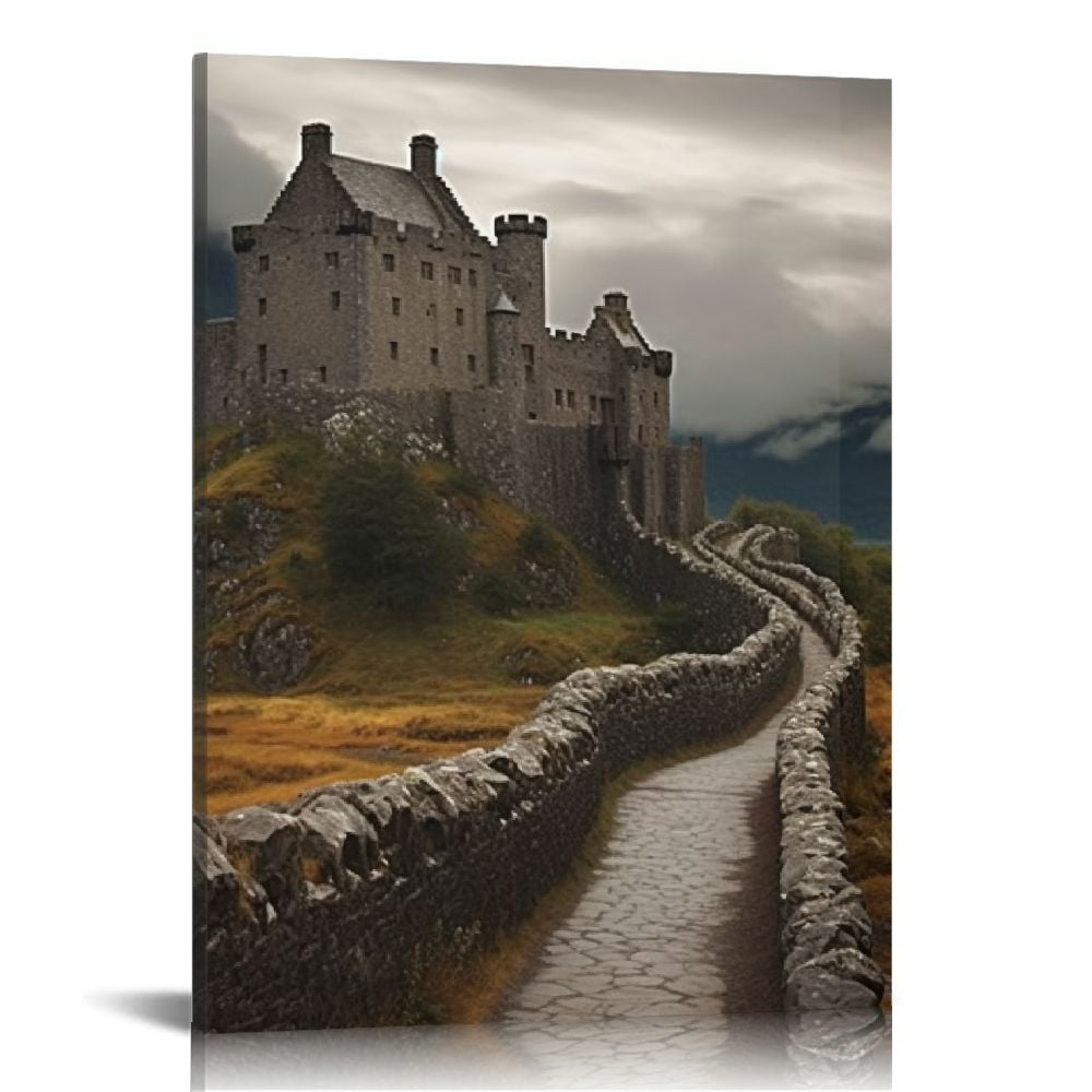 MLJA Donan Castle Scottish Photography Art Print Canvas Premium Wall ...