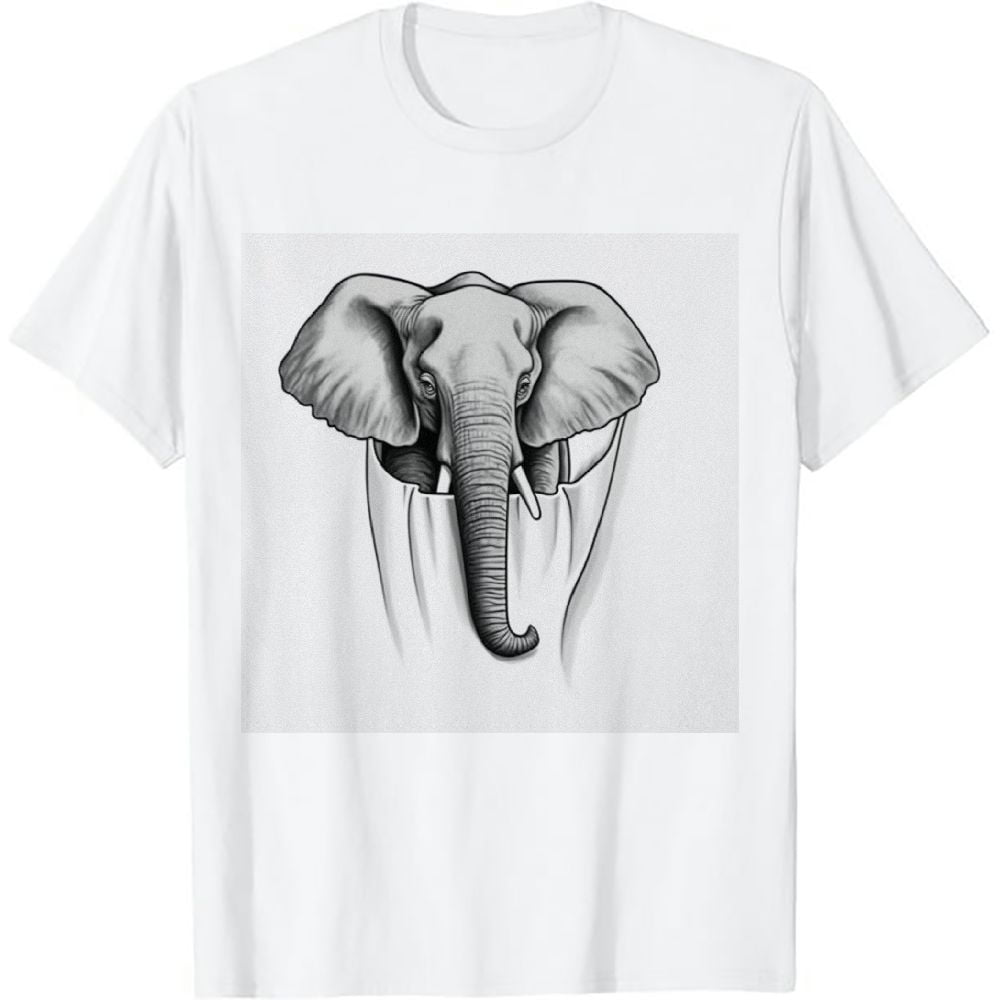 COMIO Elephant In A Pocket Funny Pocket Elephant T-Shirt - Walmart.com