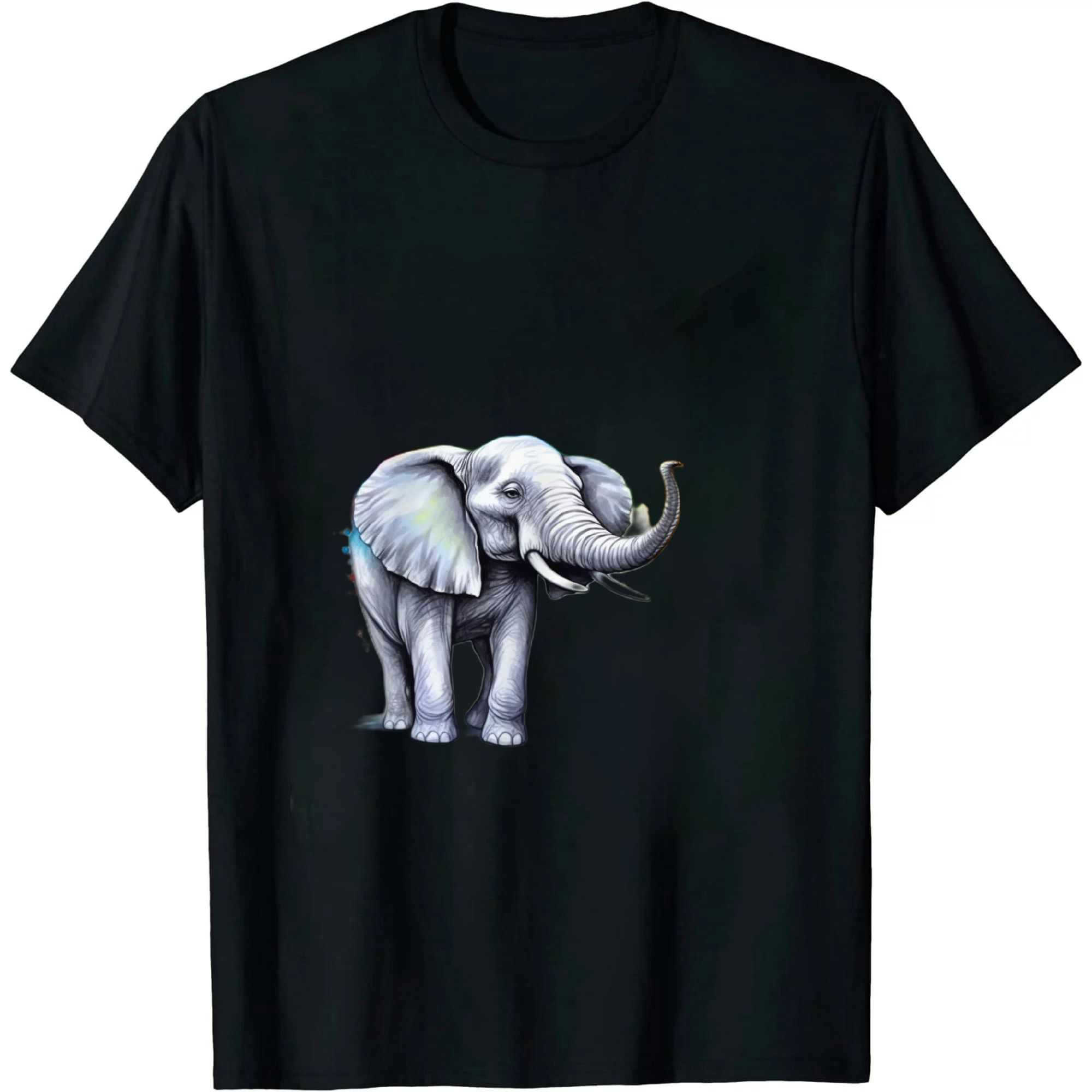 COMIO Elephant Spraying Rainbow T-shirt Baby Elephant Watercolor T ...