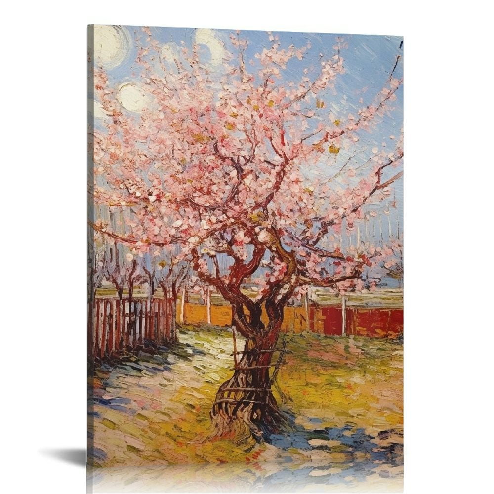 COMIO Eliteart- The Pink Peach Tree Van Gogh Painting Reproduction ...