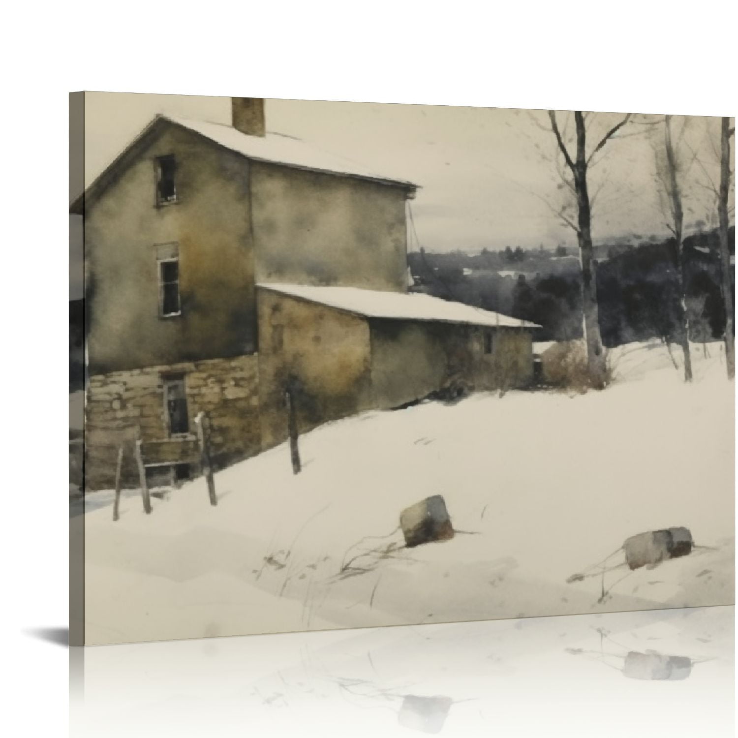 COMIO FIREWOOD (STUDY FOR GROUNDHOG DAY) Poster Gifts Canvas Painting ...