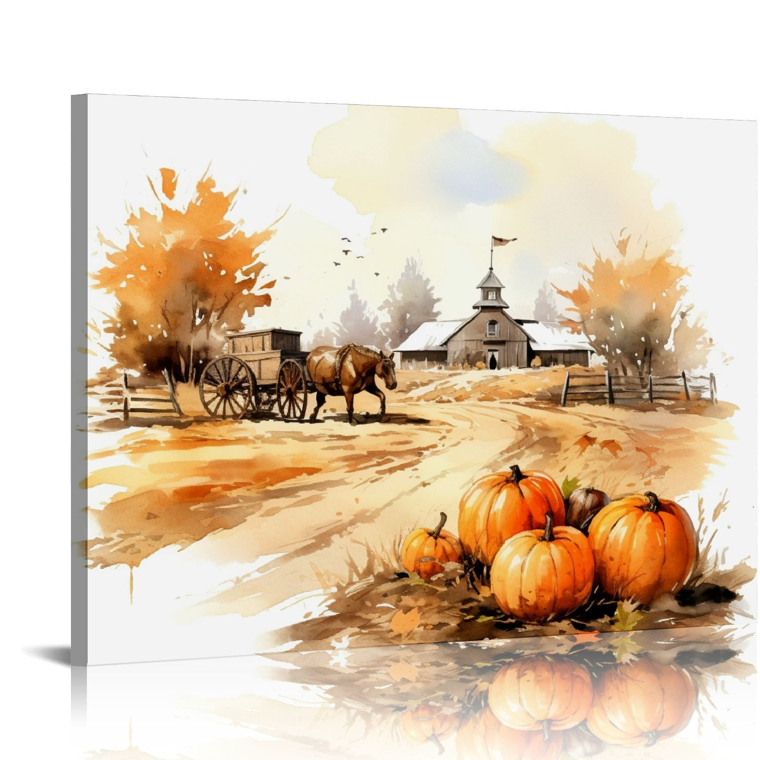 COMIO Fall Pumpkin Decor Posters Prints - Farmhouse Wall Art - Pumpkin ...