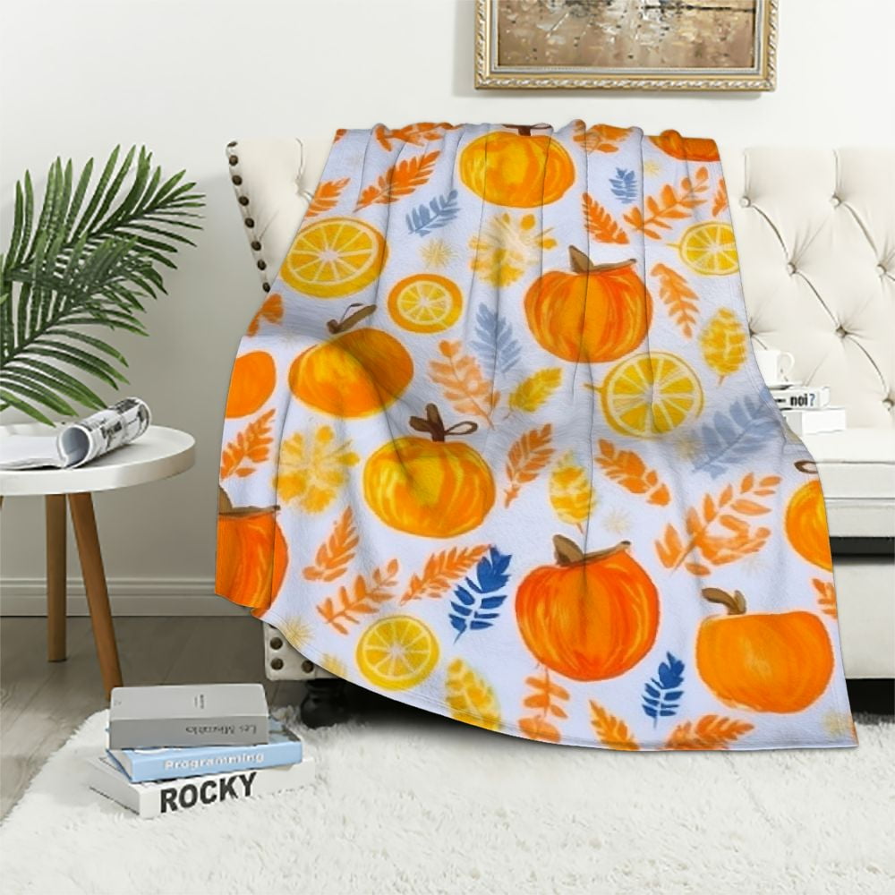 COMIO Fall Throw Blanket - Soft and Warm Autumn Blanket with Maple Leaf ...