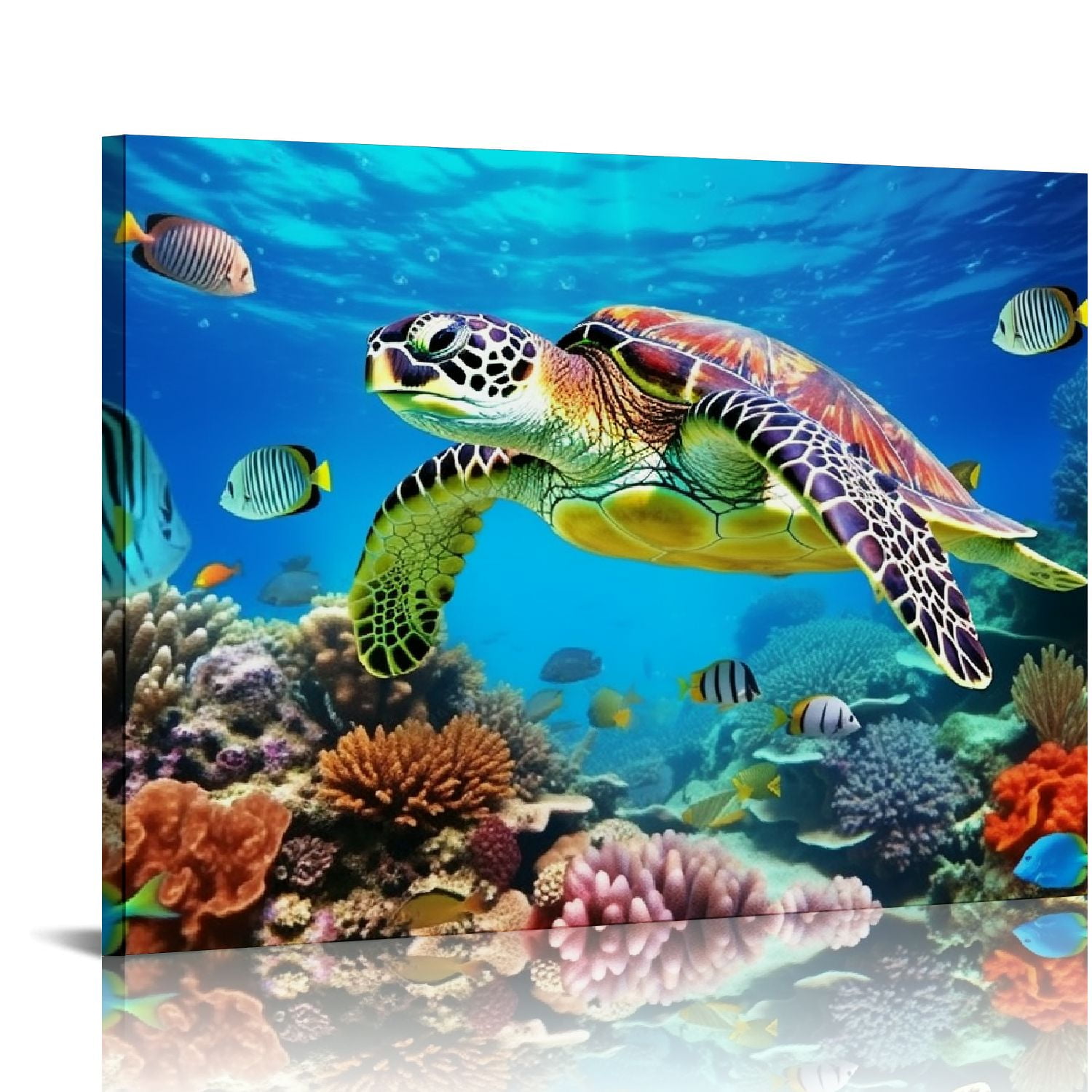 COMIO Family Wall Decor For Bedroom Family Canvas Wall Art For Bathroom Sea Turtles Wall ...