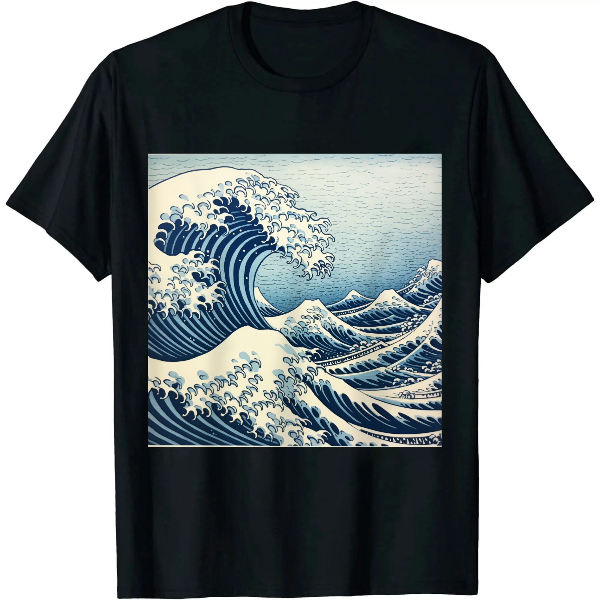 COMIO Famous Vintage Art: Great Ocean Wave Hokusai Special Design T ...