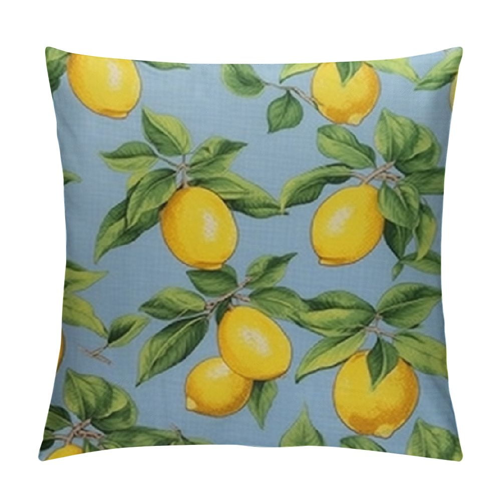 COMIO Farm Fresh Lemon Throw Pillow Covers Summer Lemon Truck Outdoor ...