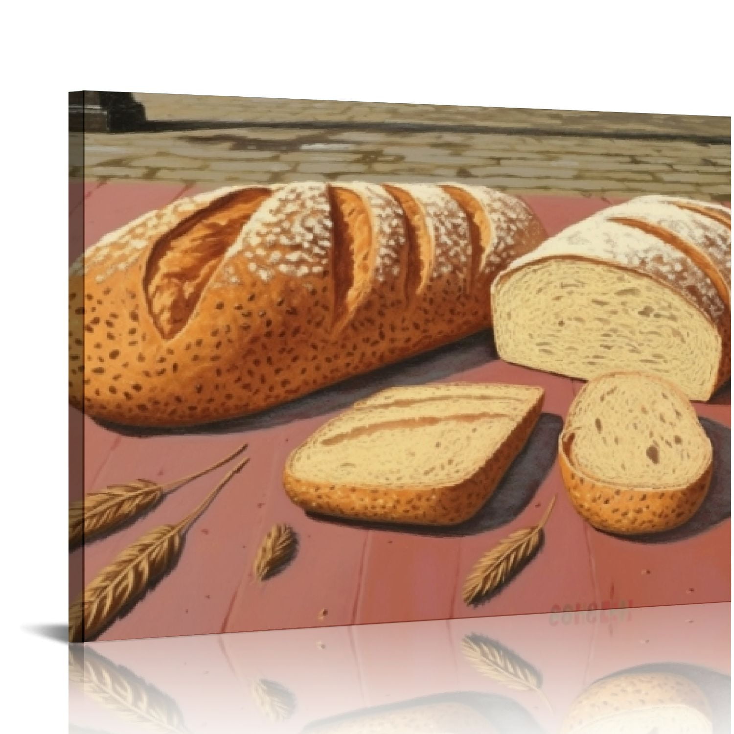 COMIO Farmhouse Kitchen Decor Sign, Homemade Bread Vintage Poster Tin ...