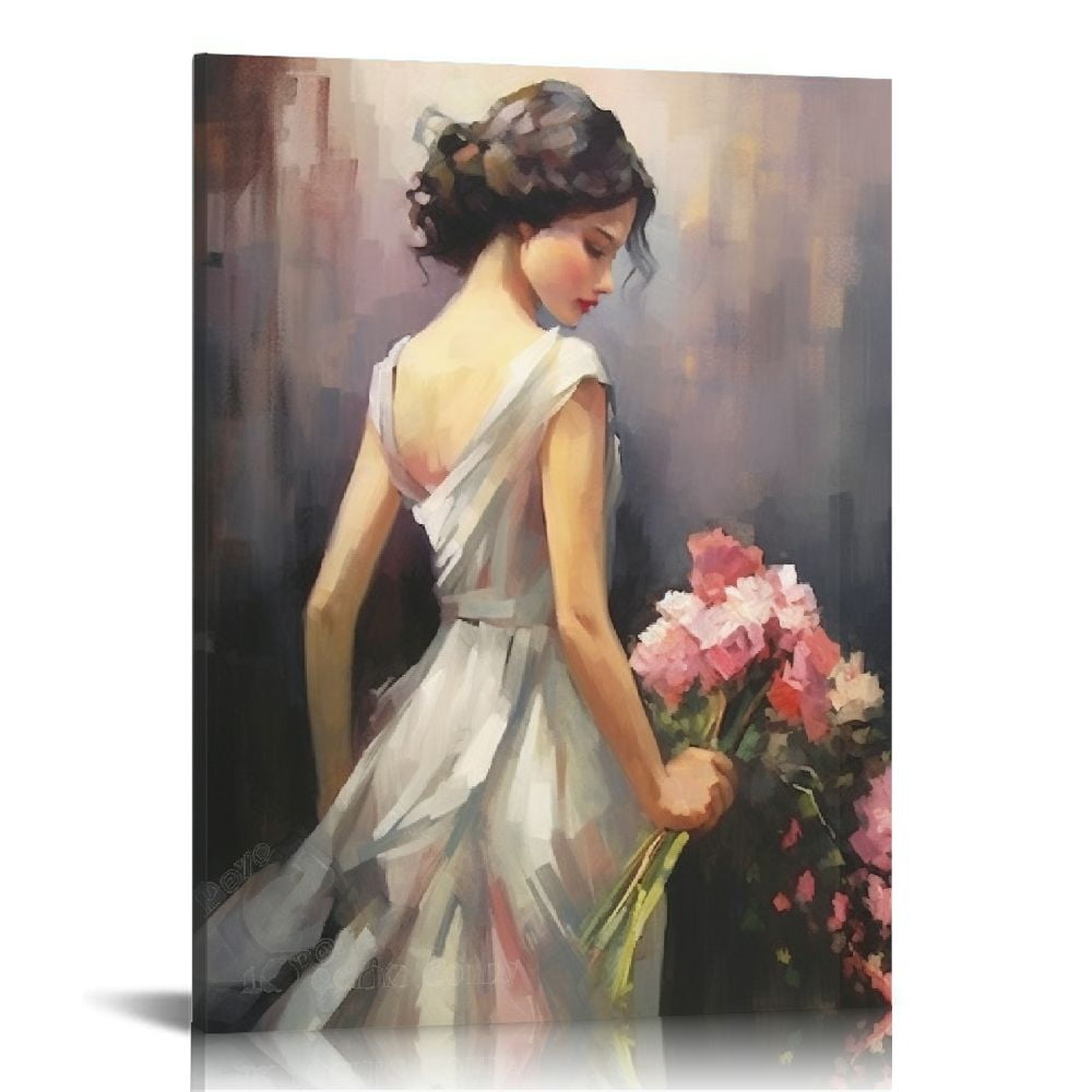 COMIO Fashion and Glam Traditional Canvas Art - Lily New, Wall Art for ...