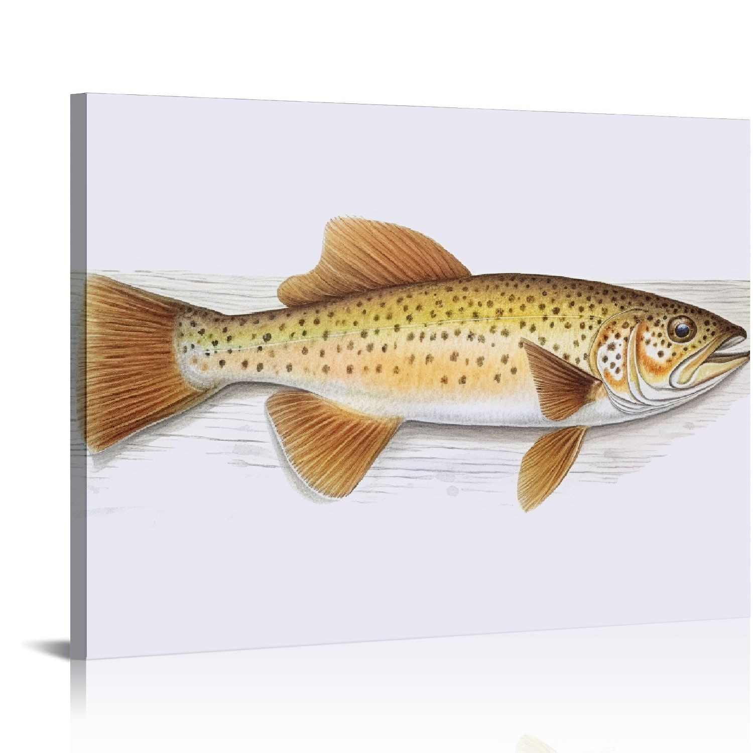 COMIO Fish Canvas Wall Art with Textures Modern Coastal Painting in ...