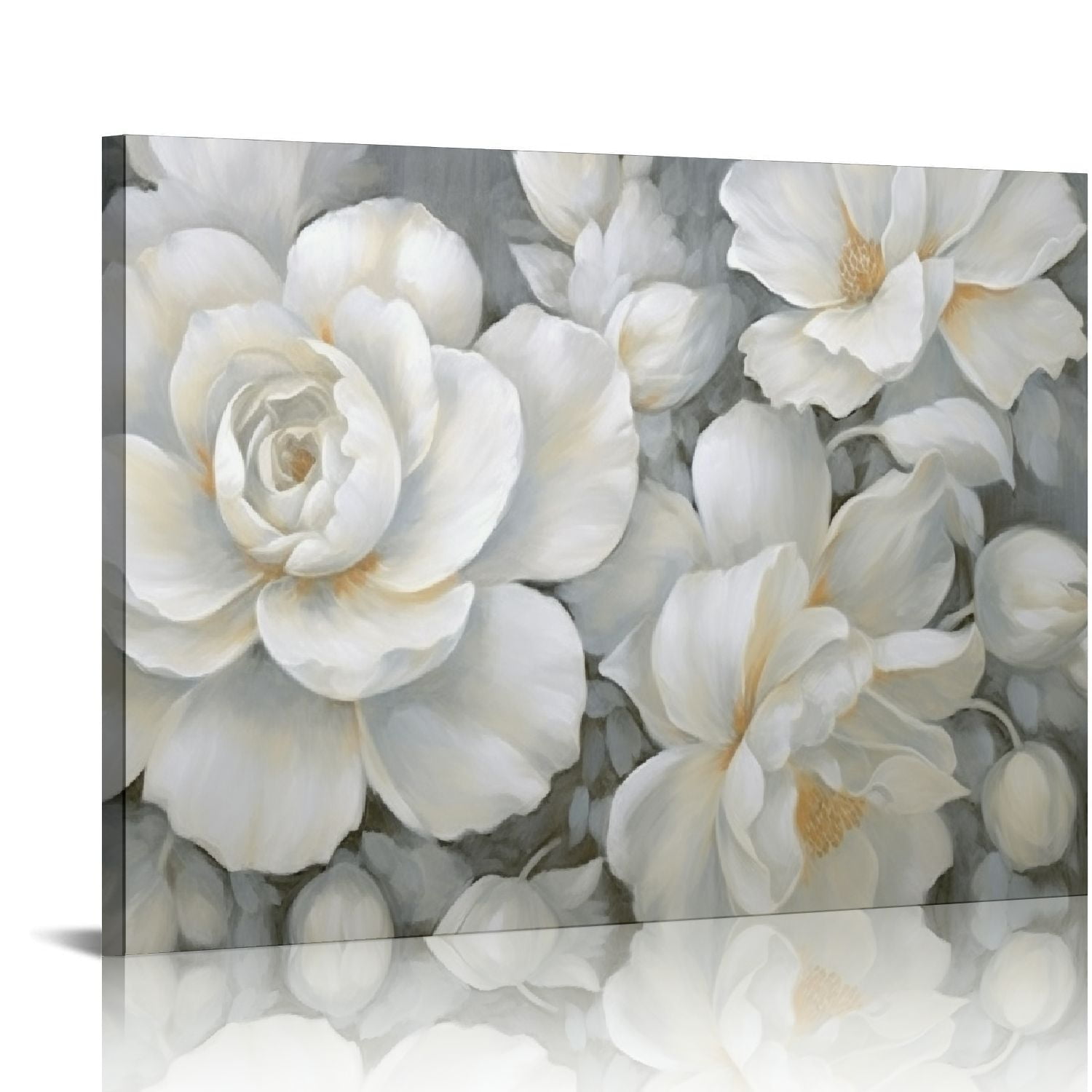 COMIO Floral Canvas Wall Art Print Decoration Multi Color Flower ...