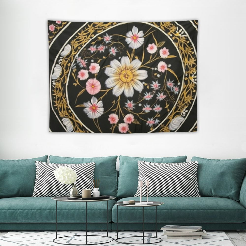 COMIO Floral Wall Hanging Boho Tapestry, Mandala Dorm Décor Tapestry ...