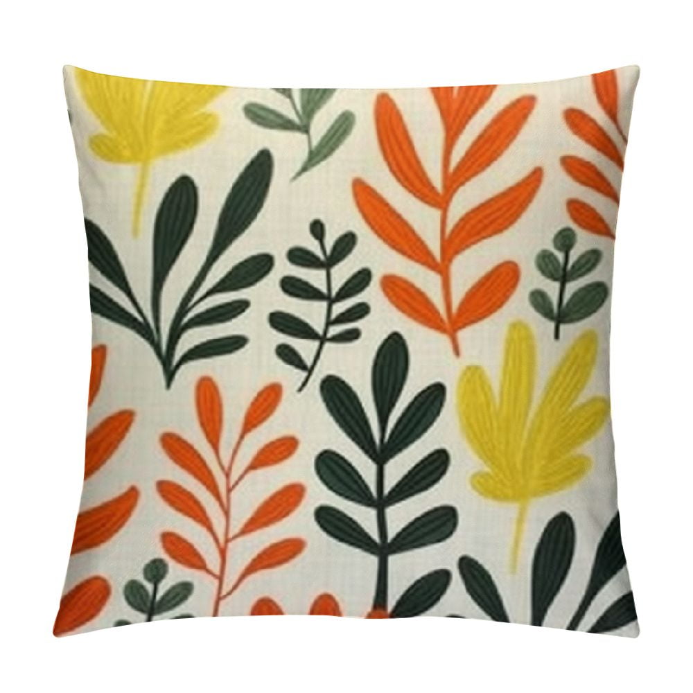 COMIO Flower Decorative Throw Pillow Cushion Covers for Couch Sofa Bed ...