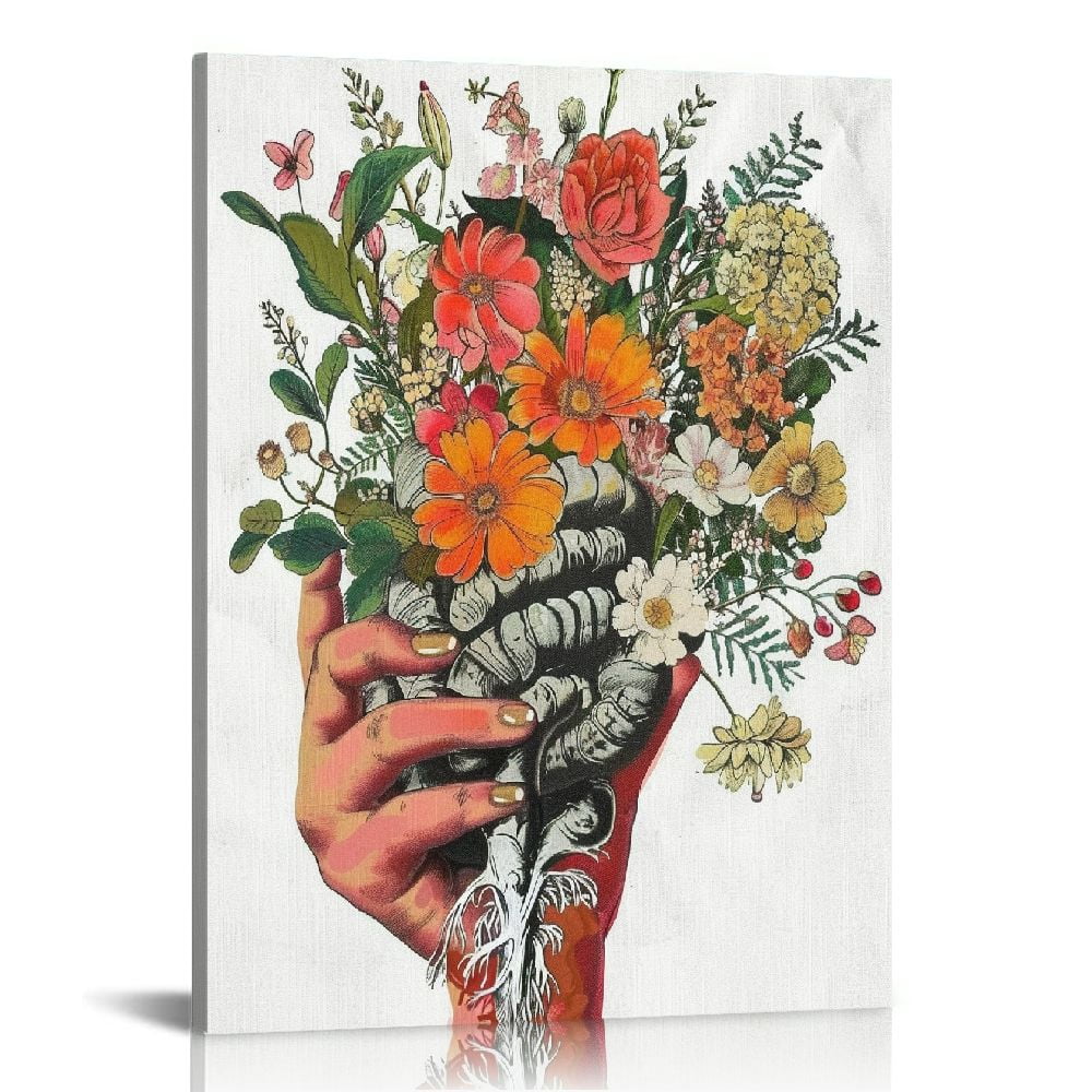 COMIO Flower Intestines Human Anatomy Canvas Wall Art,Nurse Office ...